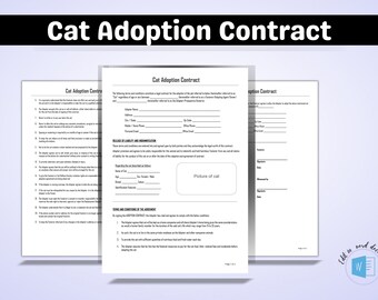 Cat Sales Contract - Etsy