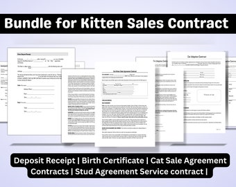 Cat Sales Contract - Etsy