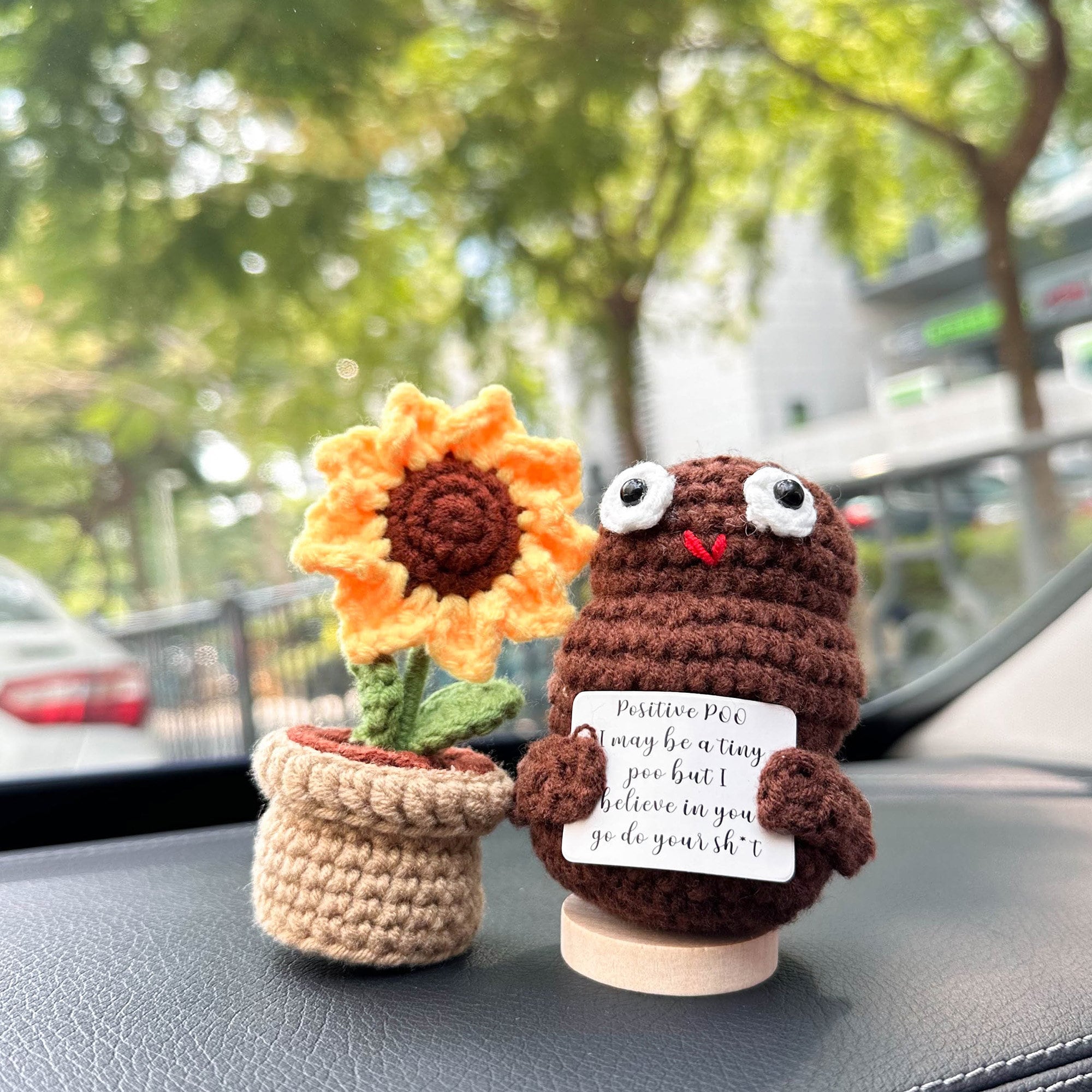 Crochet Positive Poo With Knitted Flowers Poo With - Etsy New Zealand