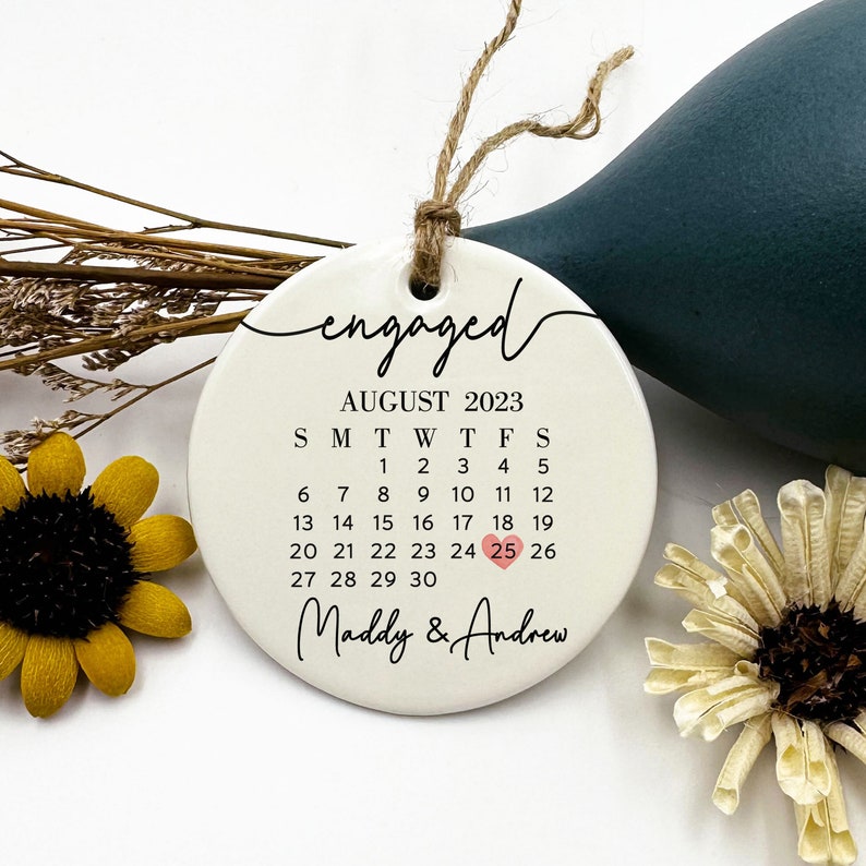 Personalized Calendar With Names Engagement Present - Etsy