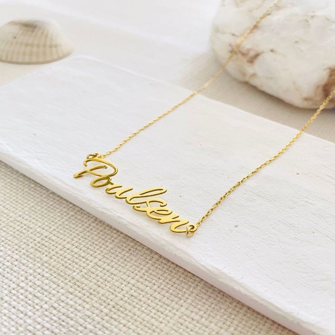 Personalized Gold Name Jewelry, Gold Name Neckalce, Custom Necklace ...