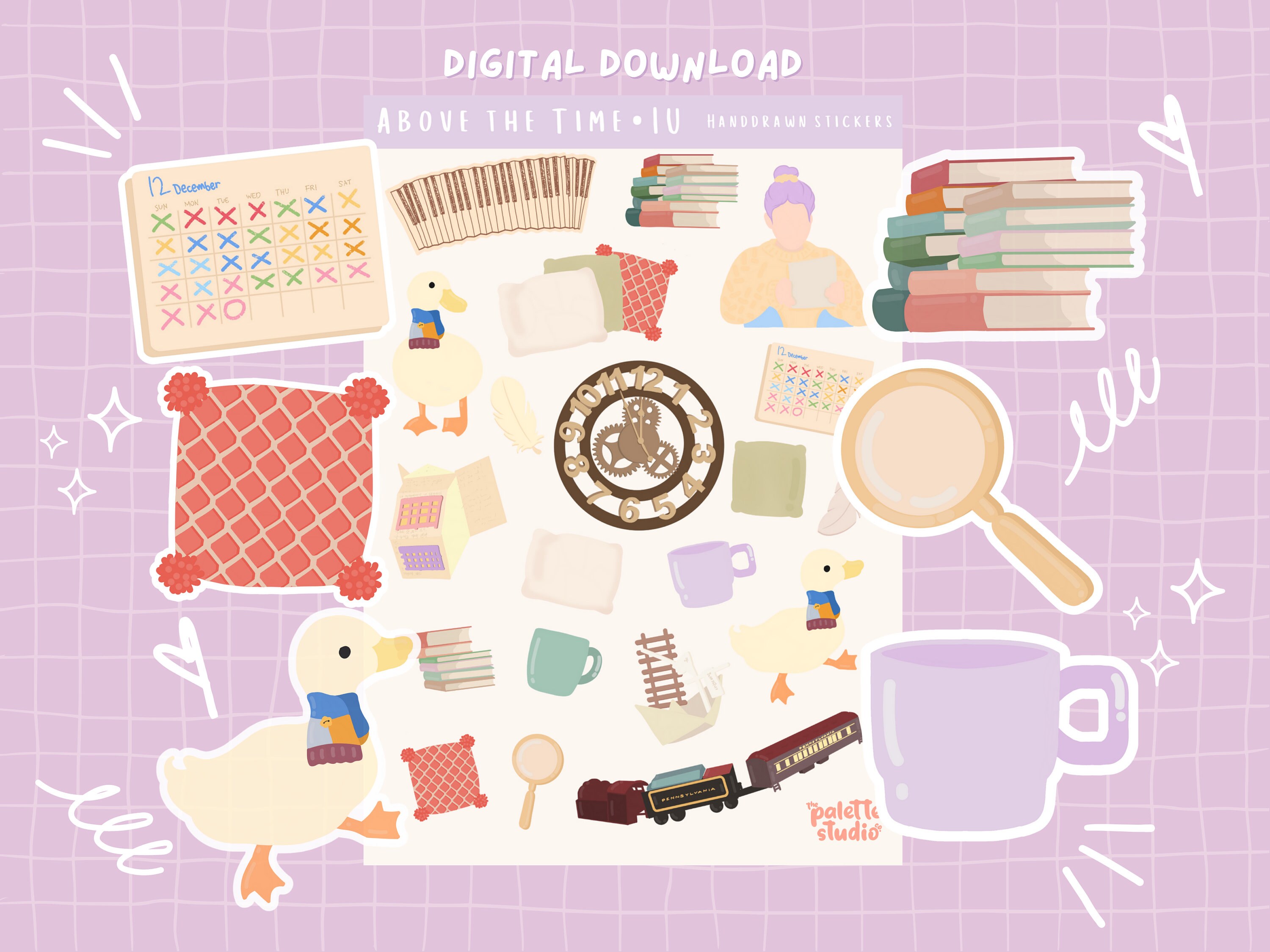 IU Above the Time Digital Sticker Pack Hand-drawn Stickers for ...