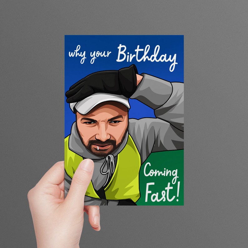 Why You Coming Fast Meme Funny Birthday Card - Etsy