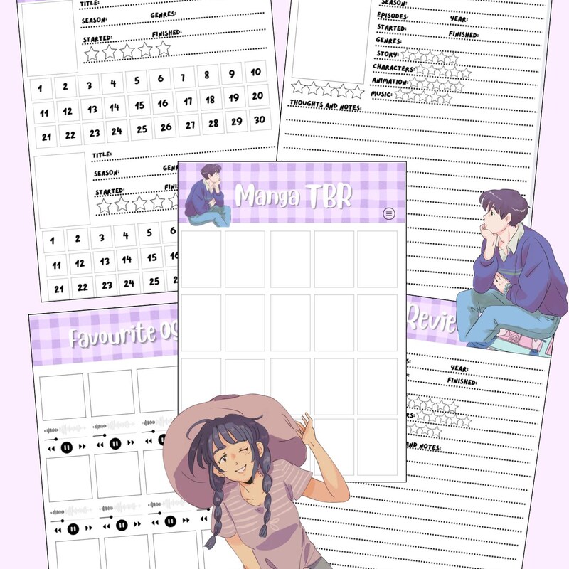 Manga Reading Journal - Etsy