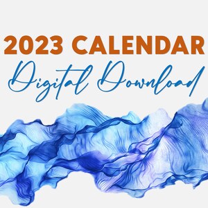 2023 Monthly Calendar Digital Download Printable PDF - Etsy