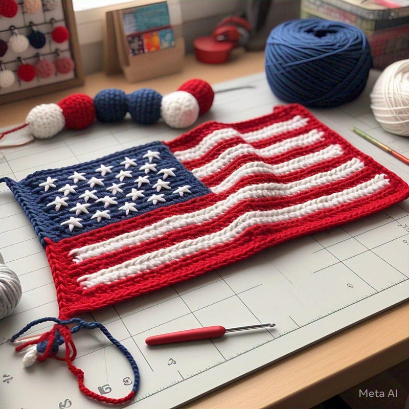 Flag Crochet Pattern - Etsy
