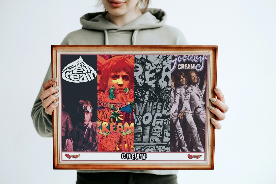 Cream Album Covers Print Complete Discography, High-quality Digital Art ...
