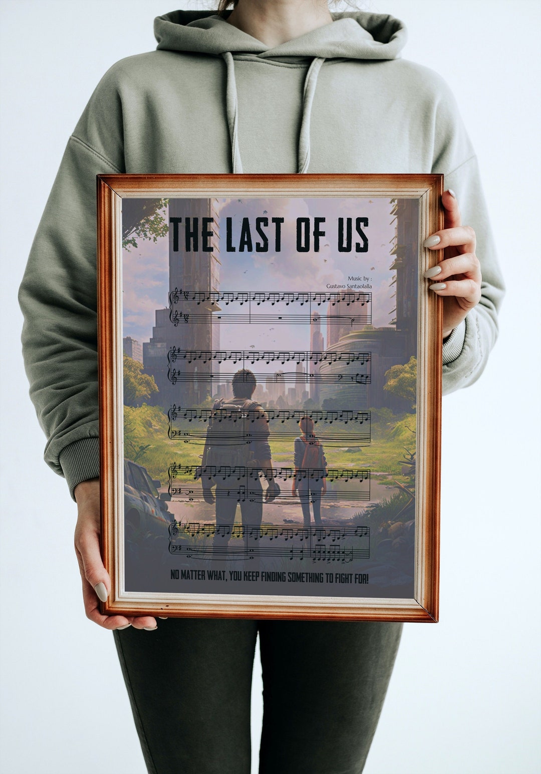 The Last of Us Canvas Digital Print With Soundtrack Sheet Music Art ...