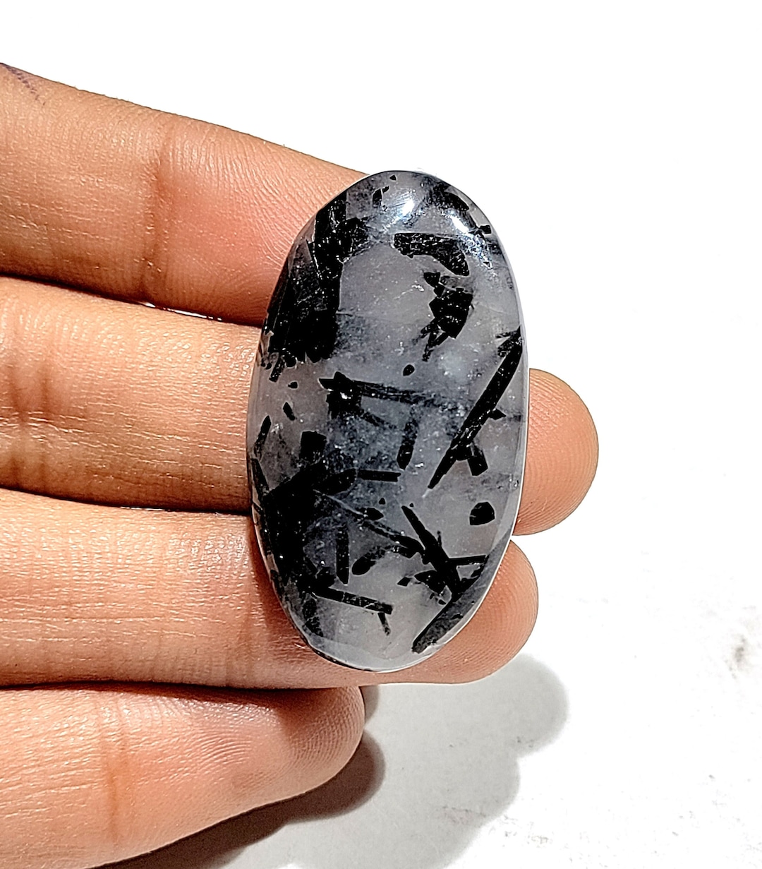 Black Rutile Natural Black Rutile Cabochon Black Rutile Gemstone ...