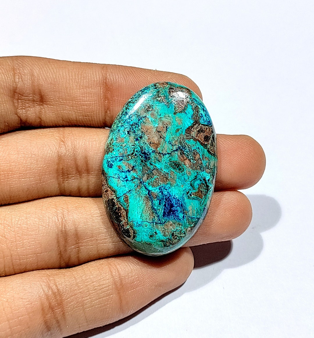 Shattuckite Cabochon, Natural Shattuckite Handmade Gemstone, Top Quality Gemstone, Shattuckite ...