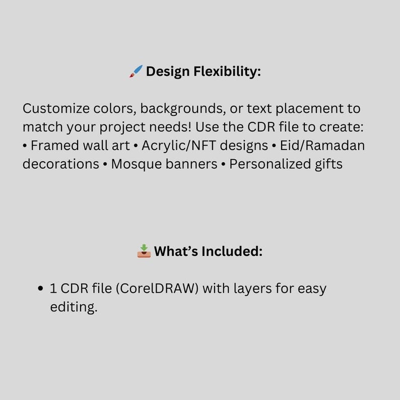 Islamic Arabic Calligraphy Art CDR File | Digital Download | Quranic ...