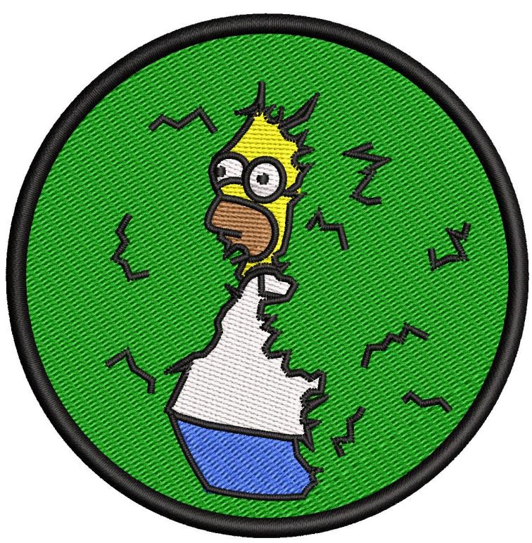 Homer in Bushes Embroidery Design, 1 Size, Instant Download. Embroidery ...