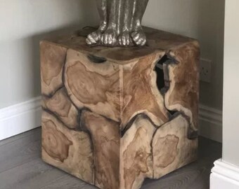 Rustic Side Table - Etsy UK