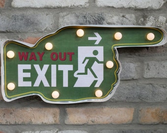 Funny Exit Sign - Etsy UK