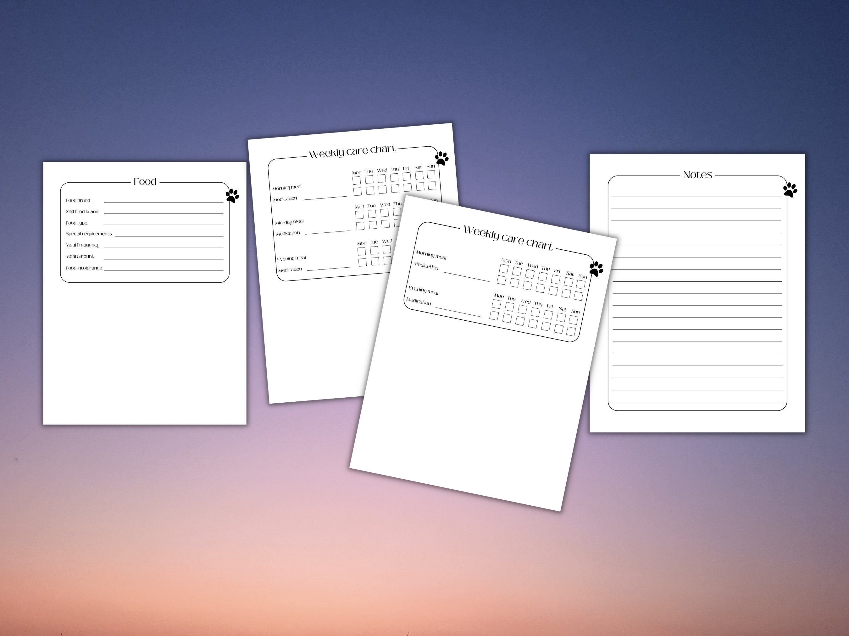 Printable Complete Dog Care Quick Book, Pet Organizer, Puppy / Dog ...