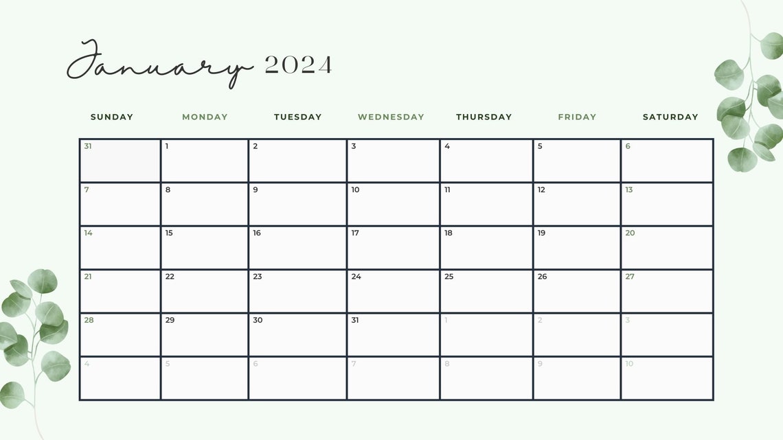 Digital Calendar 2024 - Etsy