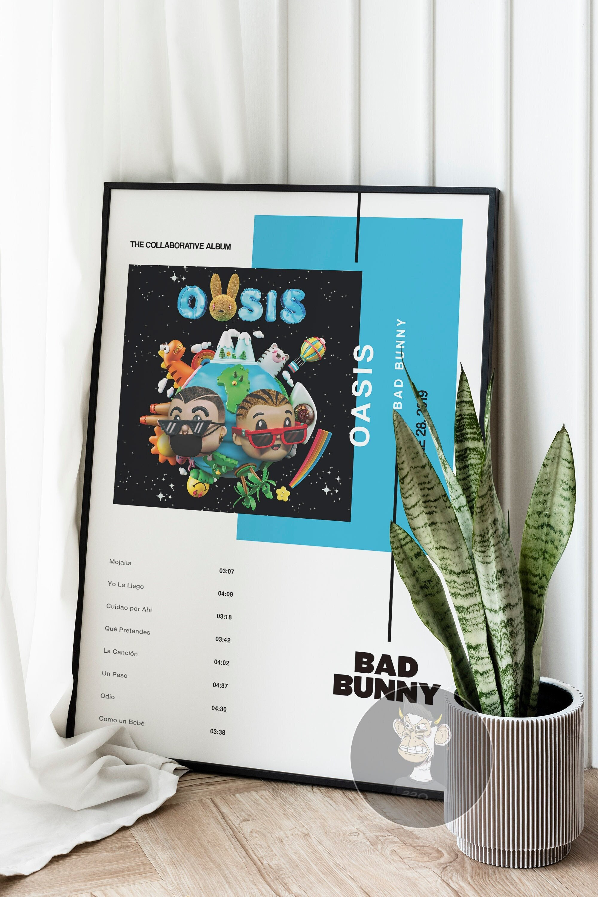 Bad Bunny - Oasis - Album Cover Poster (Und)