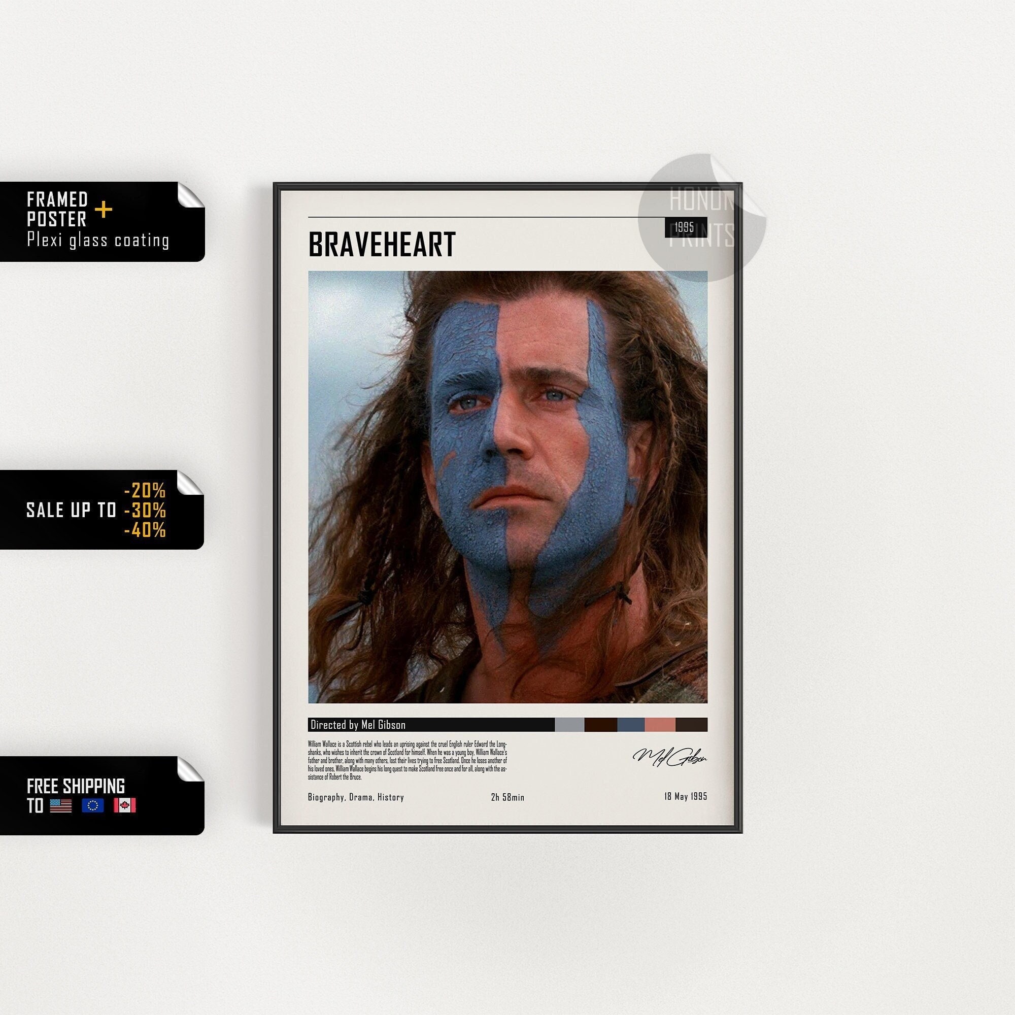 Mel Gibson Braveheart Poster