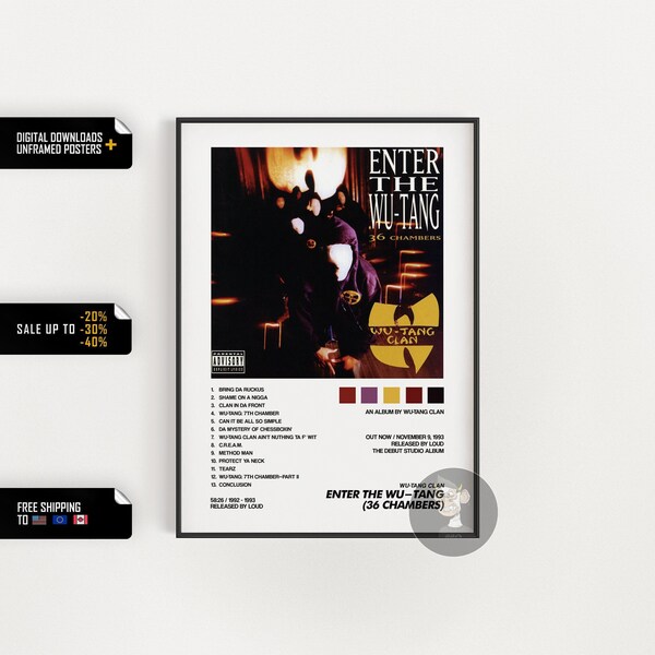 Wu Tang Clan Album Cover Poster - Etsy