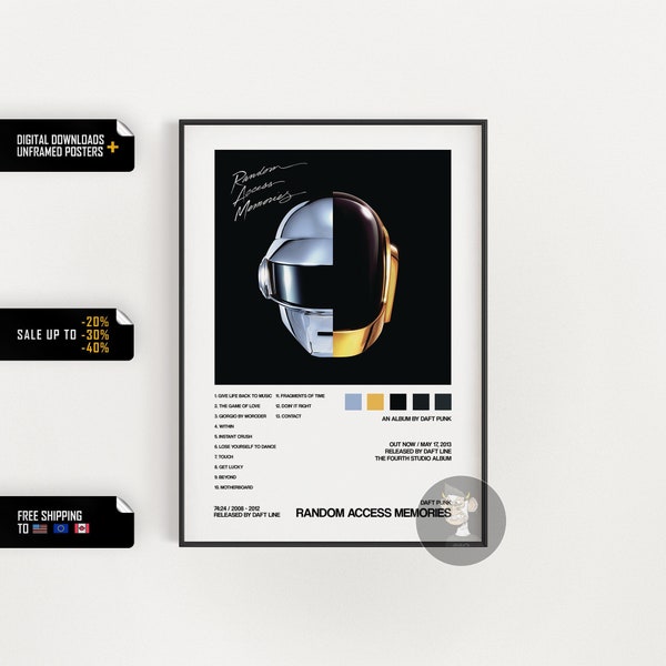 Daft Punk Poster - Etsy