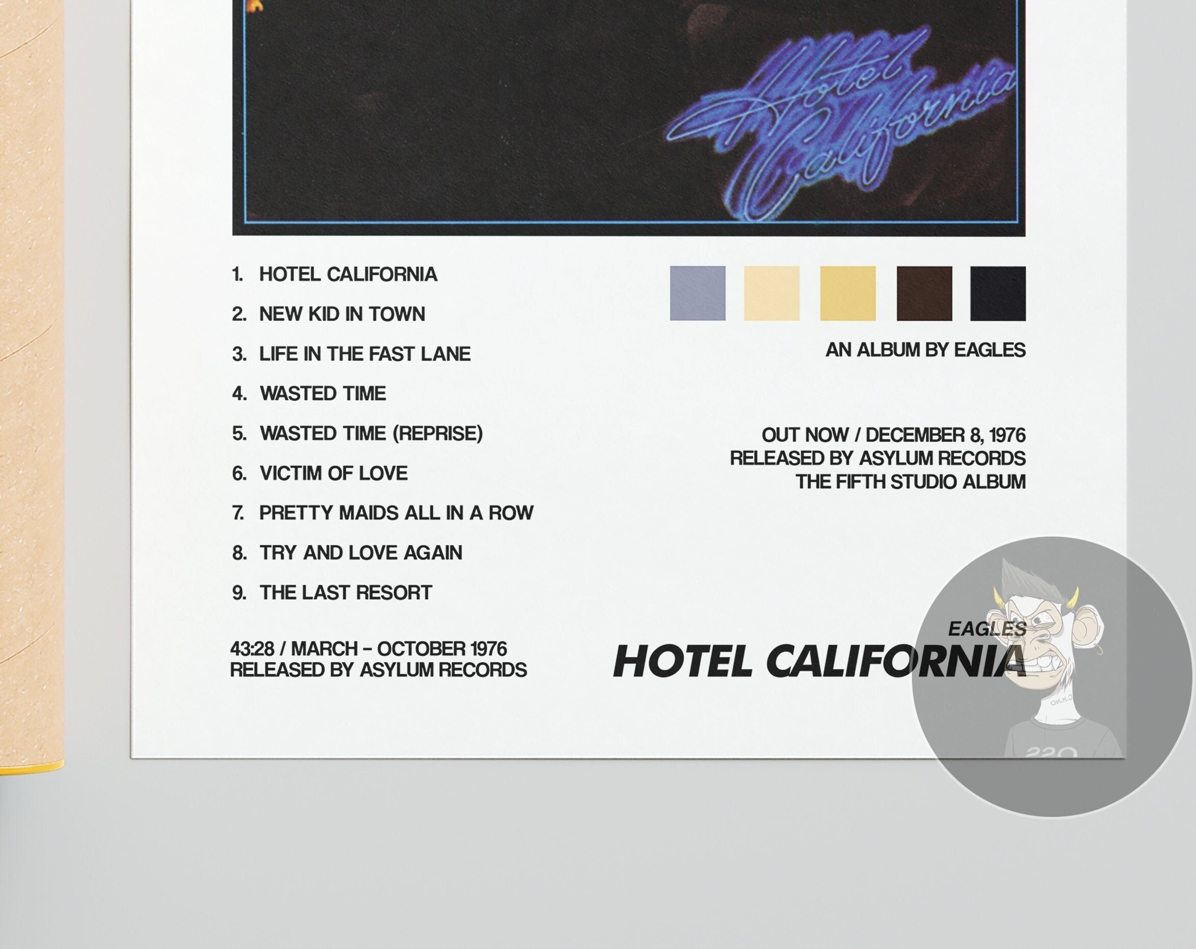 Eagles - Hotel California - album cover poster sold by Daisy | SKU ...