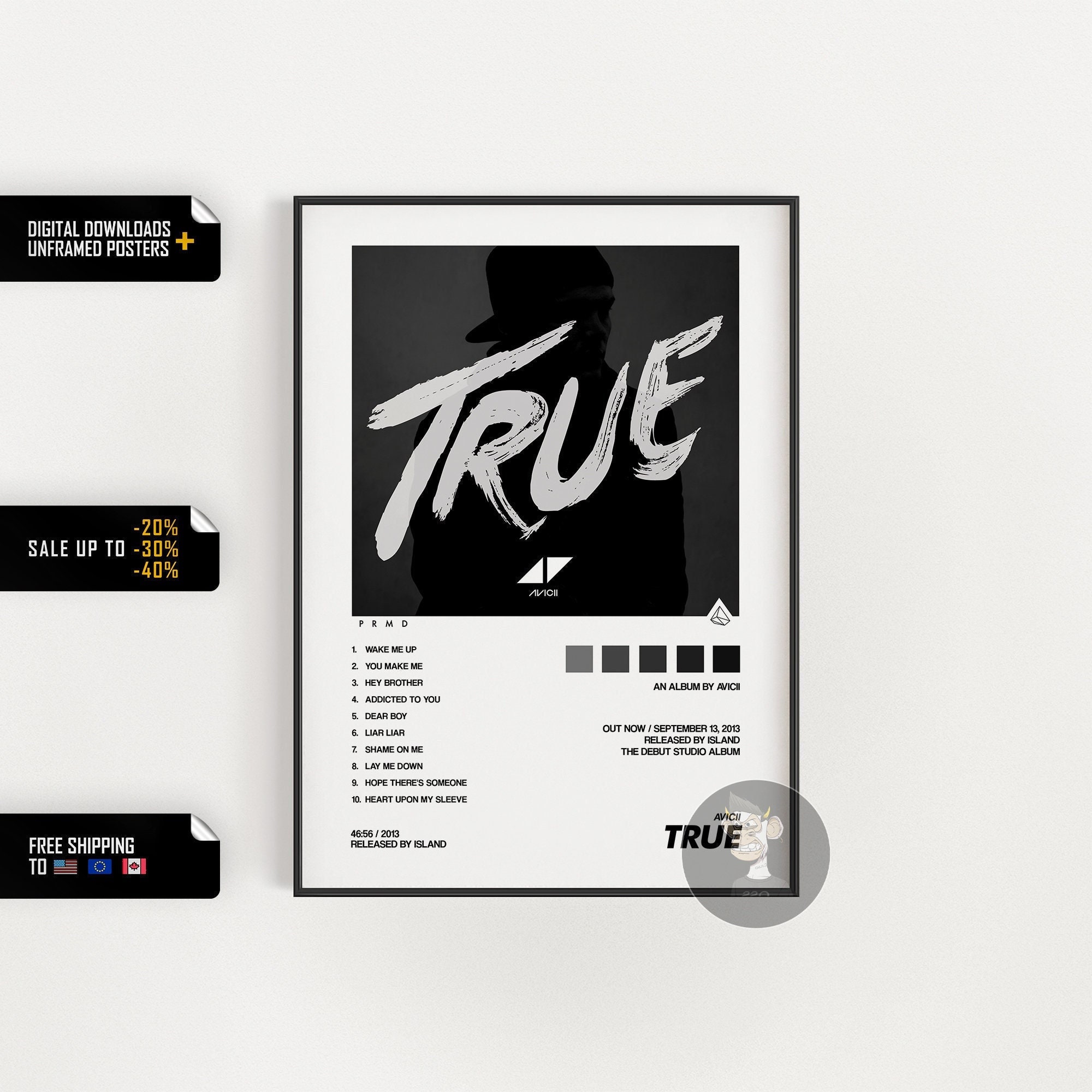 True Avicii Album Cover