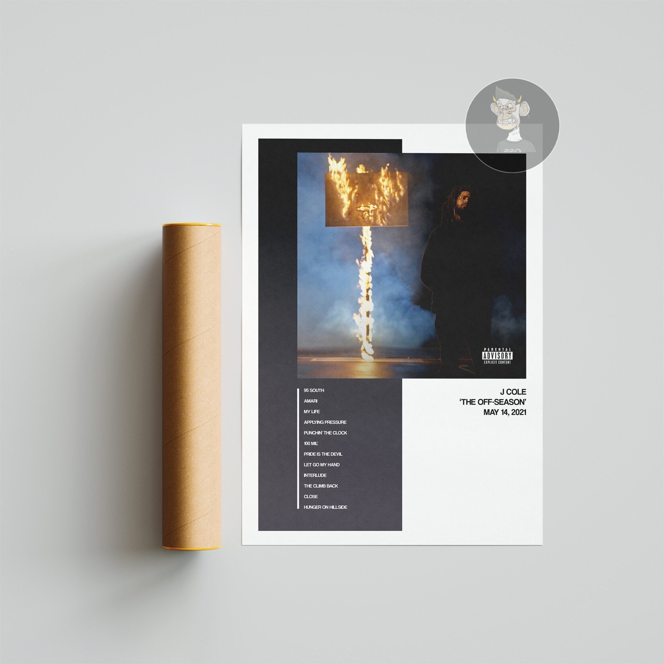 J Cole - The Off Season - Album Cover Poster ( Und) - Poster For Music ...