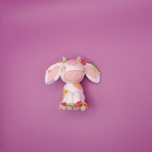 Handmade Pastel Valentine Candy Heart Clay Cow Sculpture - Etsy