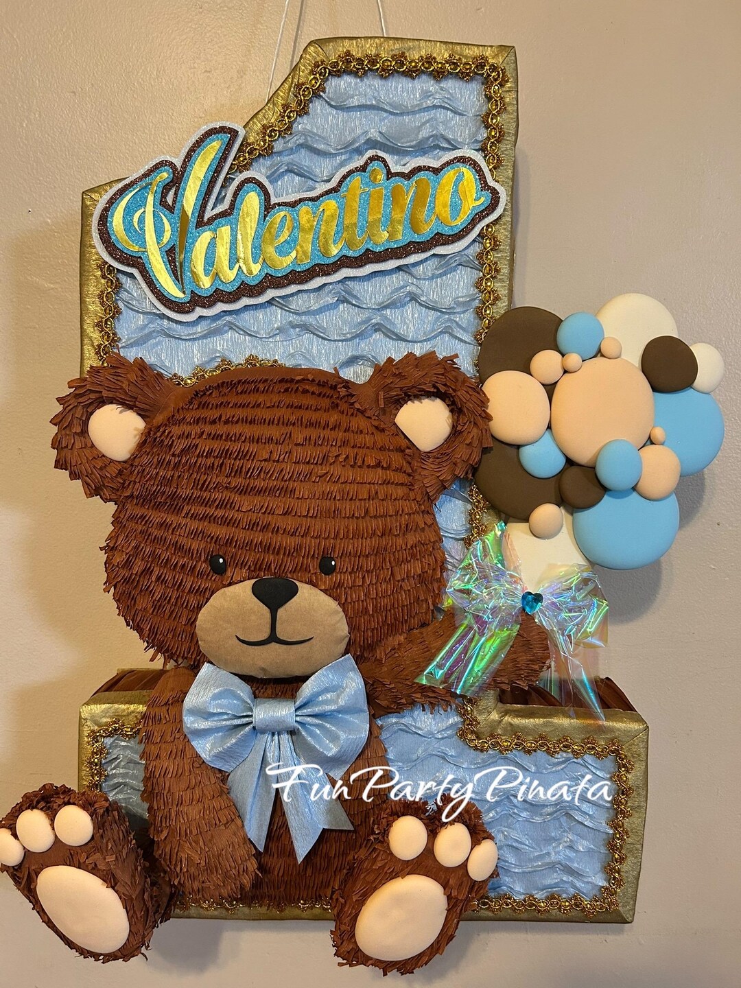Hermosa Piñata De Osito Para La Fiesta De Cumpleaños, La Medida Es ...