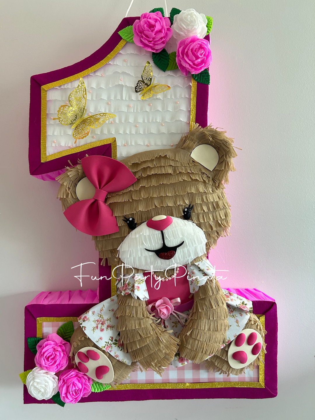 Hermosa Piñata De Osito Para La Fiesta De Cumpleaños, La Medida Es ...