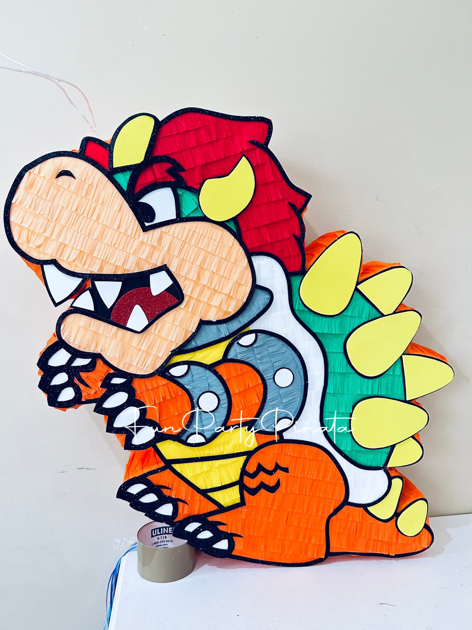 BOWSER Piñata MARIO BROS, Birthday Party 30x20x4 Inches - Etsy