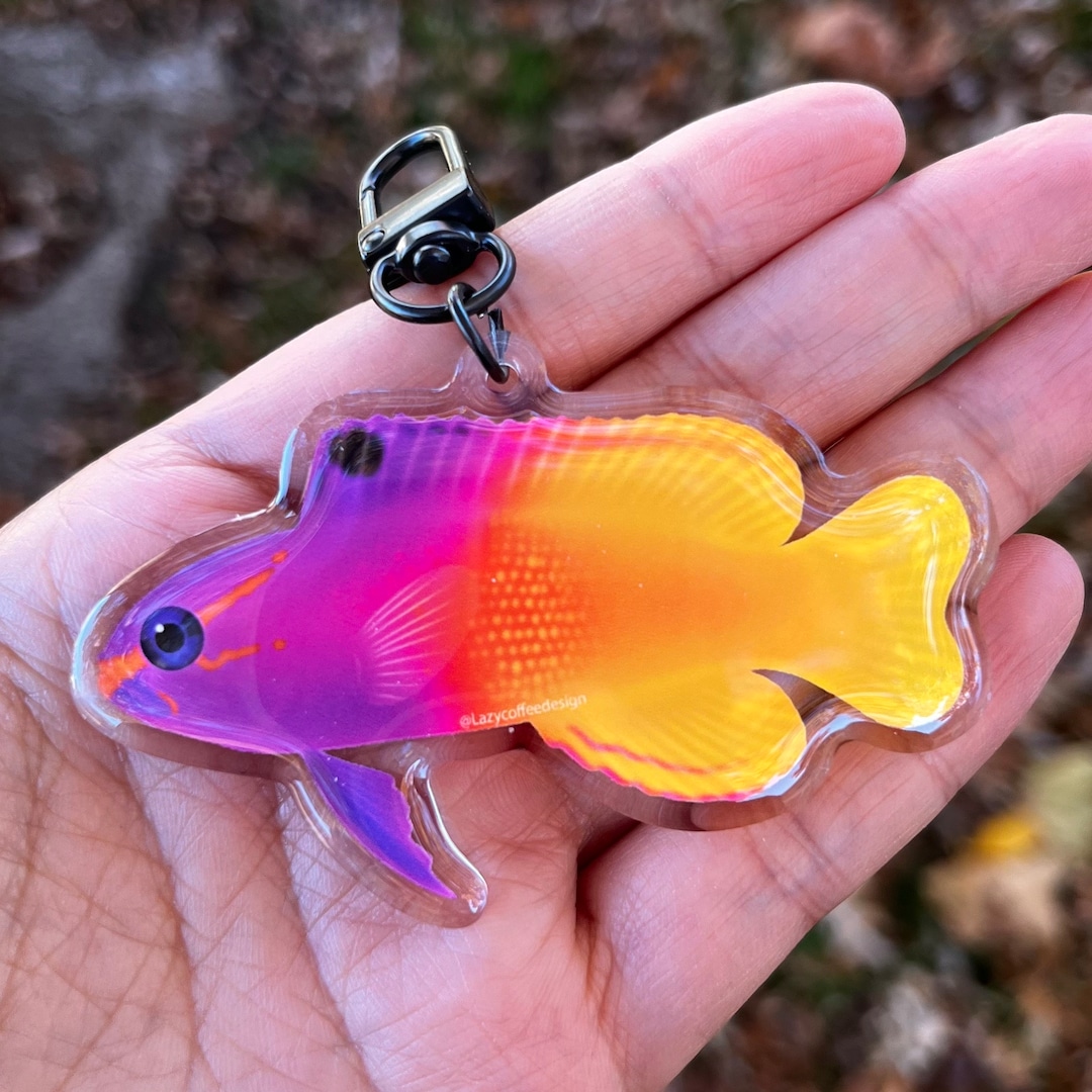 Royal Gramma Keychain Charm/ Saltwater Aquarium Reef Fish Art Decor ...