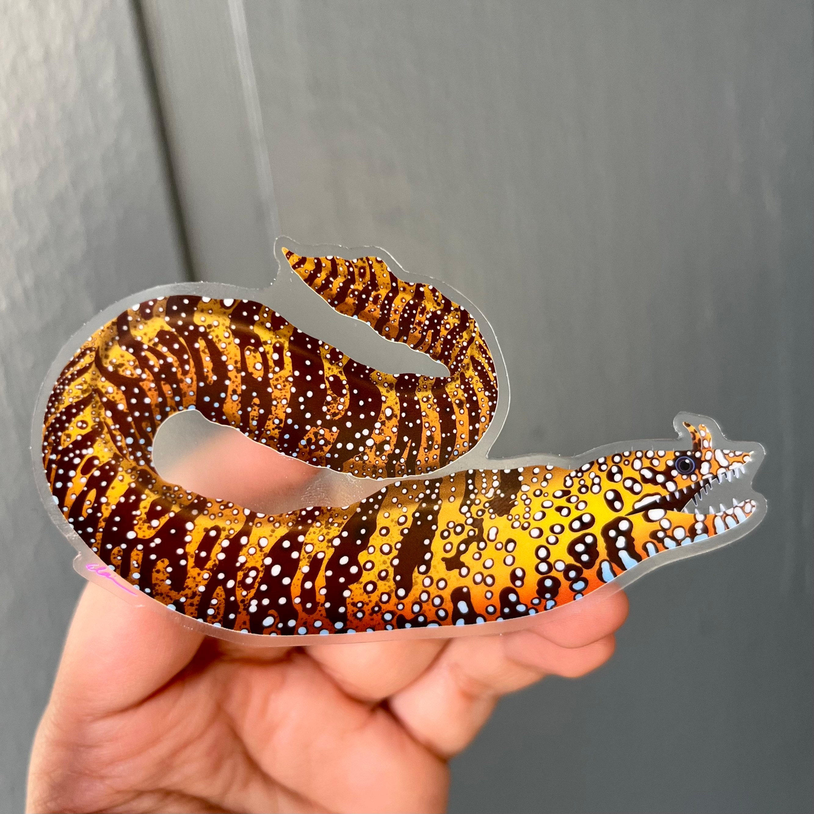 4" Japanese Dragon Eel Clear Background Vinyl Sticker/ Coral, Reef and ...