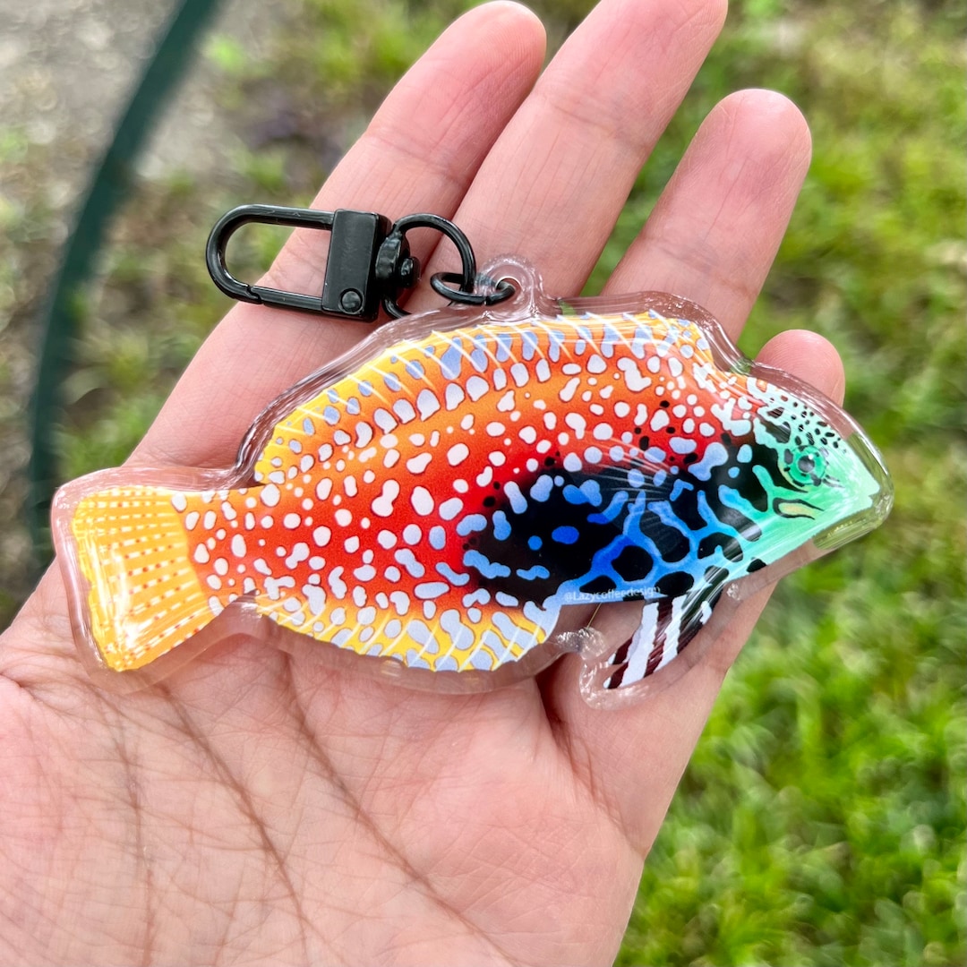 Leopard Wrasse Keychain Charm/ Saltwater Aquarium Reef Fish Art Decor ...