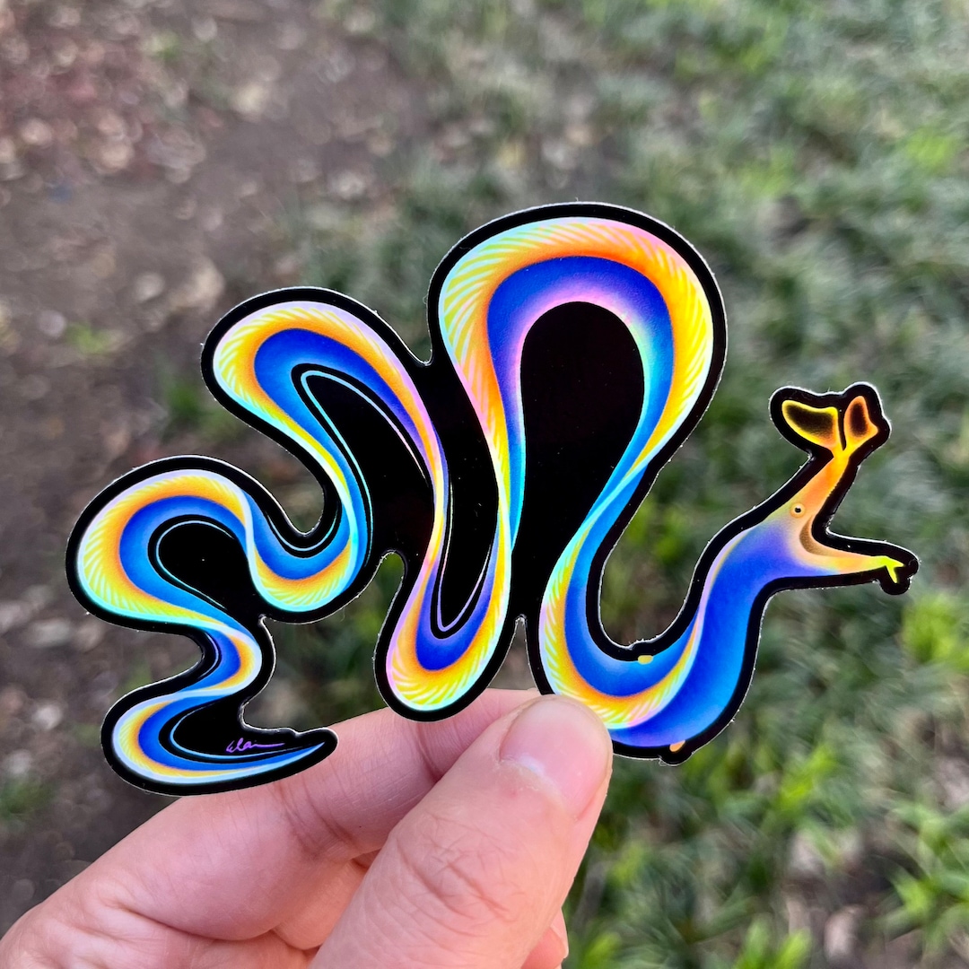 4” Blue Ribbon Eel Holographic Sticker/ Coral, Reef and Sea Animal Art ...