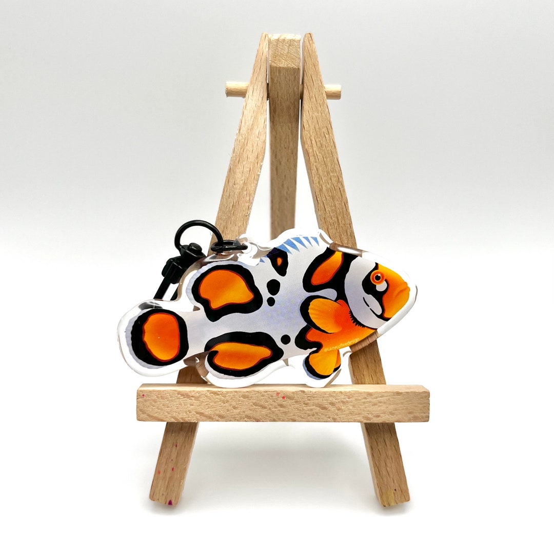 Picasso Designer Clownfish Keychain Charm/ Saltwater Aquarium Reef Fish ...