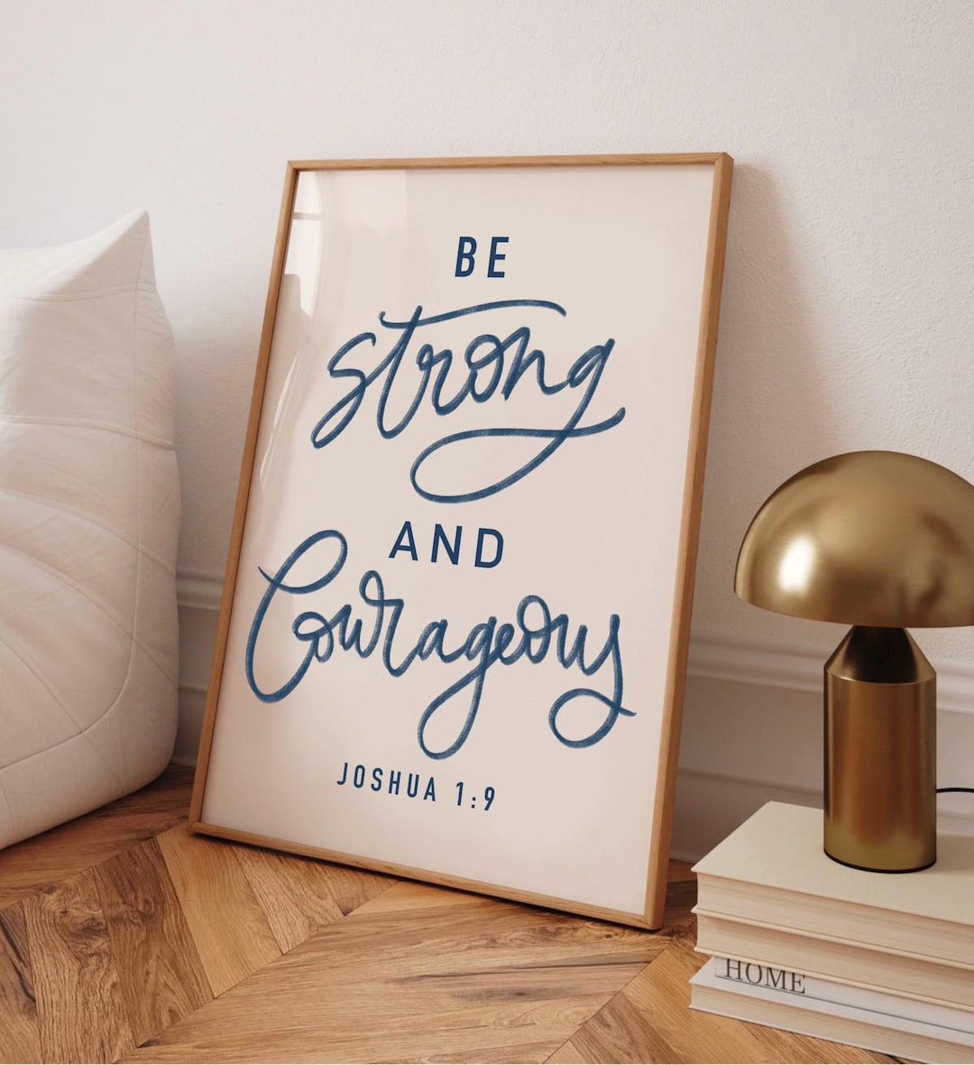 Joshua 1:9 Bible Verse Wall Art, Be Strong and Courageous ...