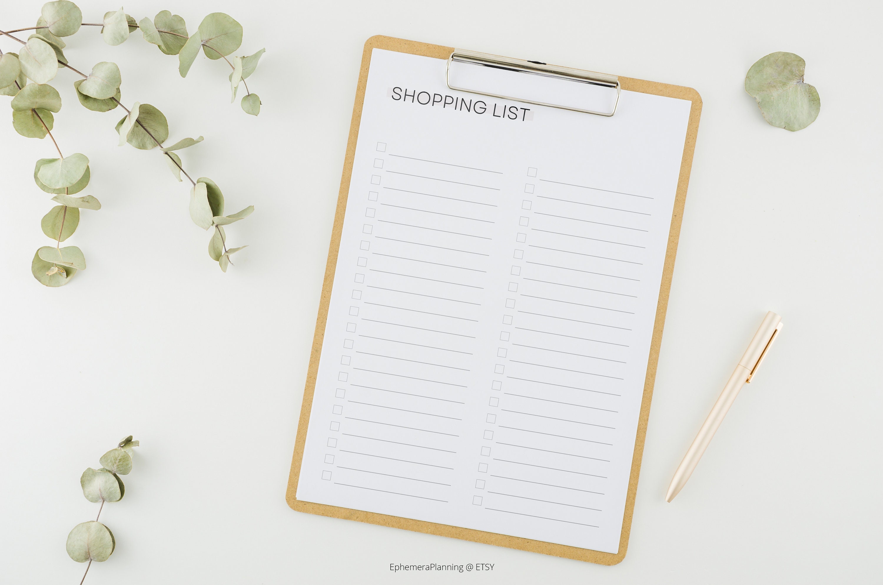 Digital Minimal Shopping List Printable Simple Shopping List - Etsy