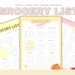 Colorful Grocery List Printable Template Shopping List Meal Prep Weekly ...