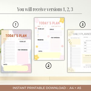 Colorful to Do List Digital Templates Daily Planner Insert Priority ...