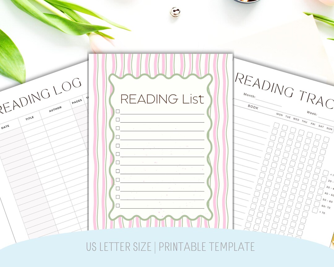 Printable Reading Tracker Bundle, Book Lover Gift (PDF) - Etsy