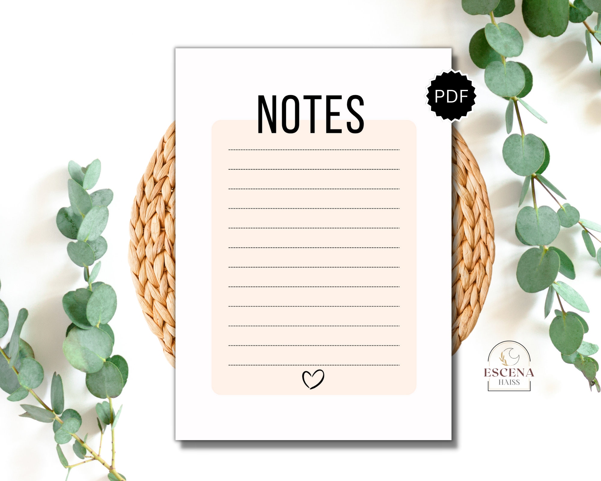 Note Taking Templates Printable Paper Student Notepaper Notes Page ...