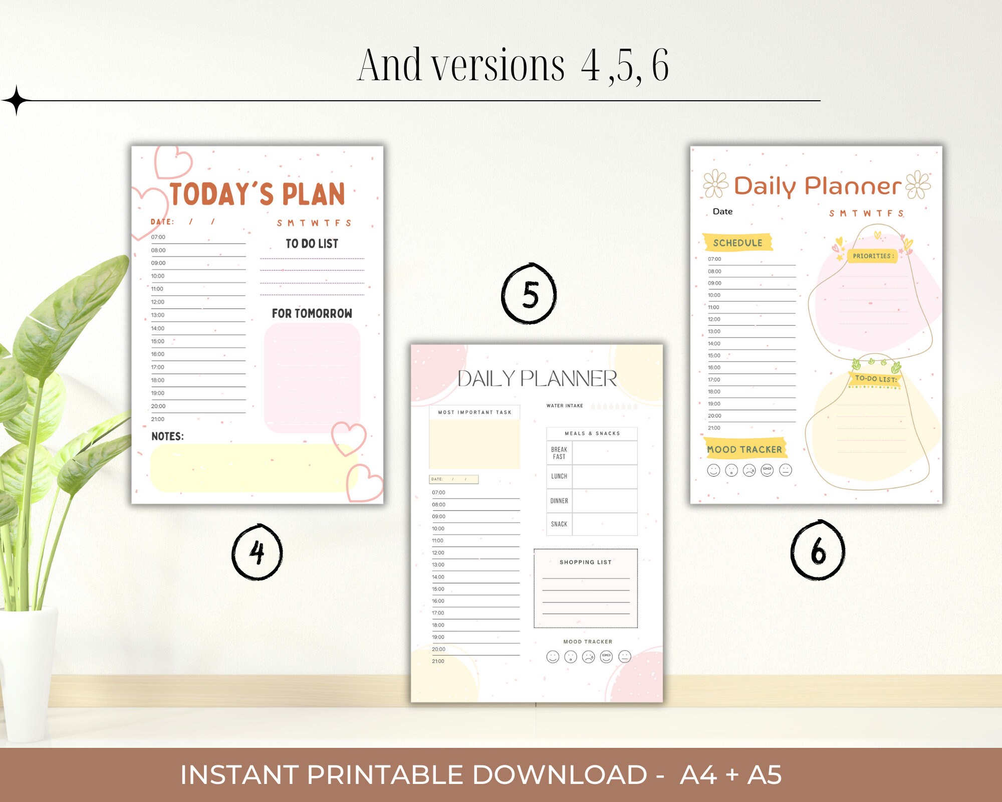 Colorful to Do List Digital Templates Daily Planner Insert Priority ...