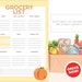 Colorful Grocery List Printable Template Shopping List Meal Prep Weekly ...