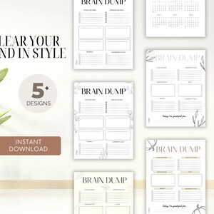 Brain Dump Template Bundle Thought Organizer Journal Priority Matrix ...