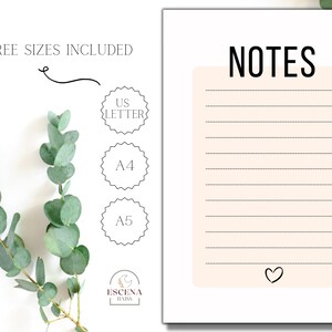 Note Taking Templates Printable Paper Student Notepaper Notes Page ...