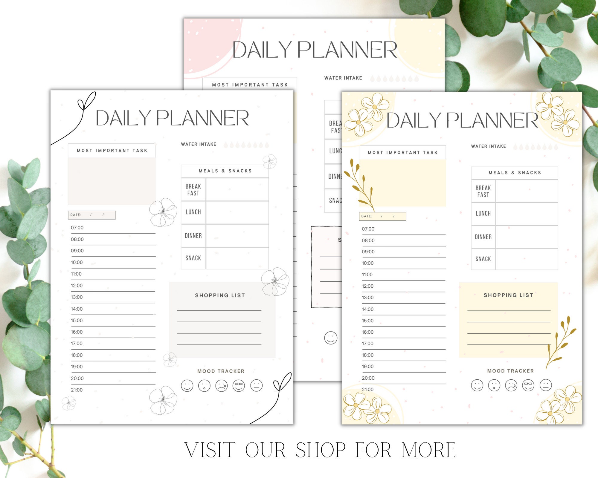 Minimalist To-do List Daily Schedule Productivity Planner Tracker ...