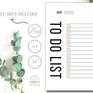 Minimal to Do List Printable Organizer List Task Lists to Do List ...
