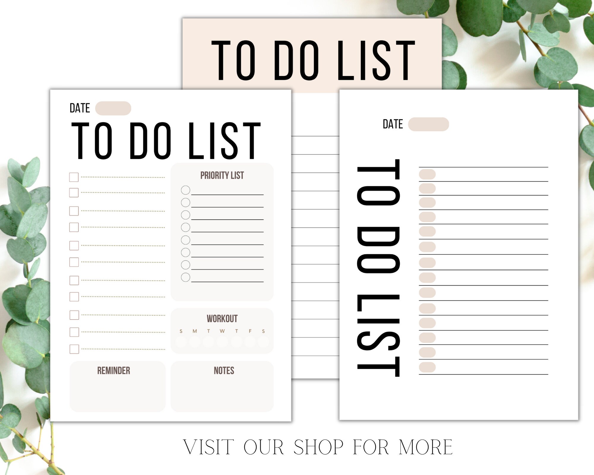Minimal to Do List Printable Organizer List Task Lists to Do List ...