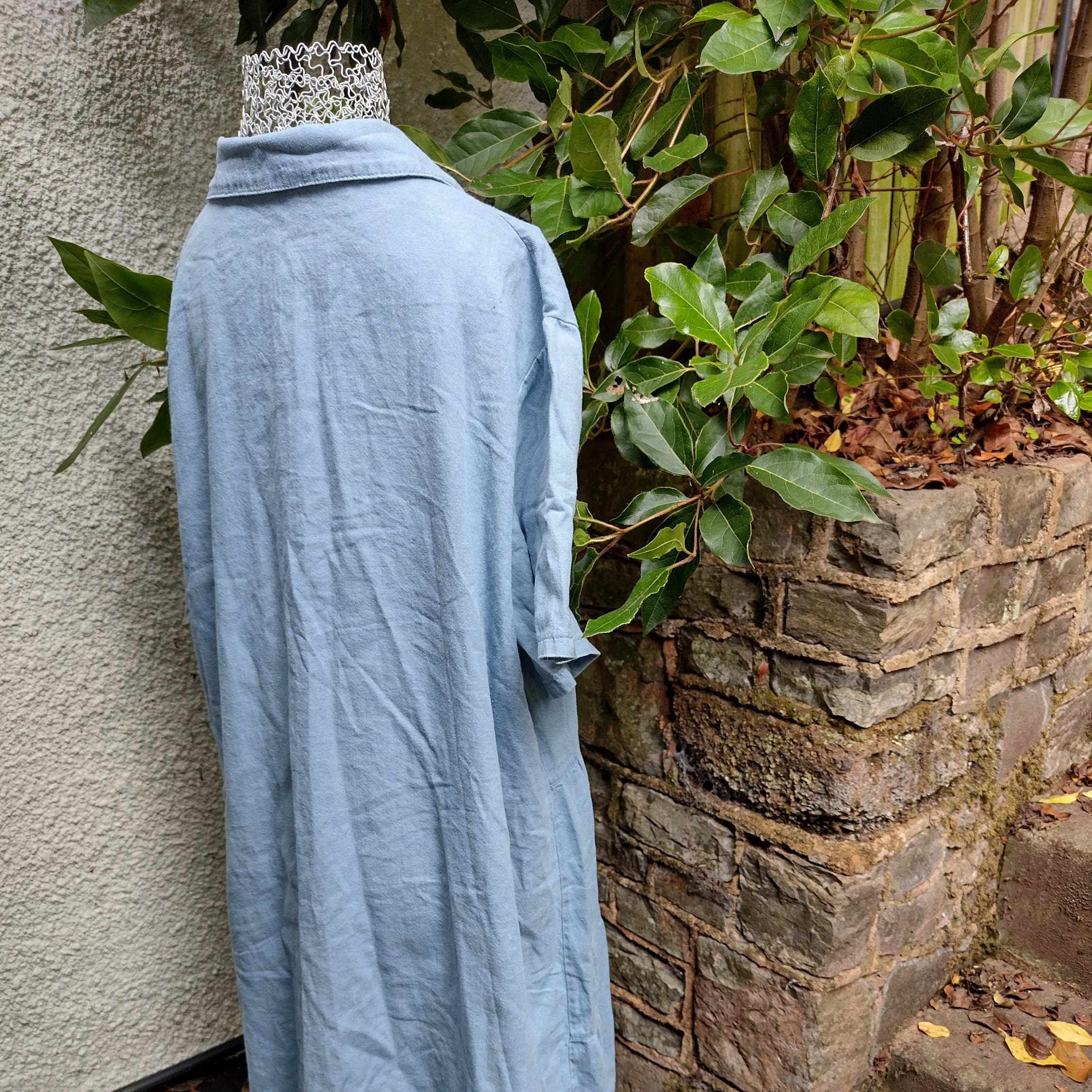 Lightweight Denim Smock Dress Loose Fit Knee Length Size 18 - Etsy